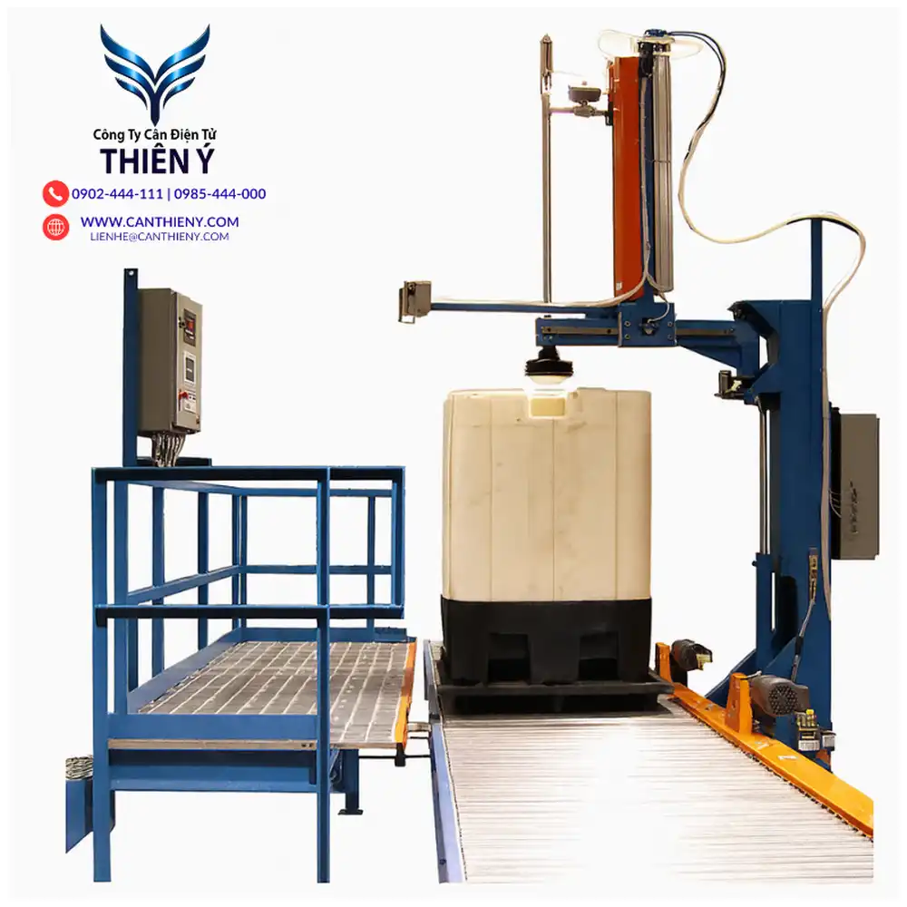 Cân điện tử chiết rót IBC tank cho sơn nhựa công nghiệp 1200L